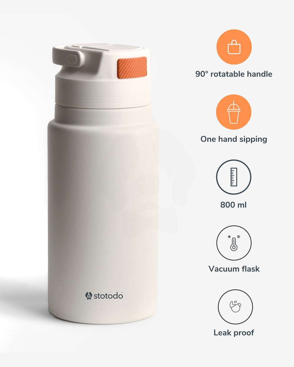 Droid sipper flask | 800ml travel ss flask | stotodo